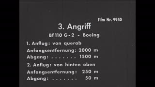 43724 LUFTWAFFE FW-190 and BF-110 FIGHTER KILLS GUN CAMERA FILMS 1944 ...